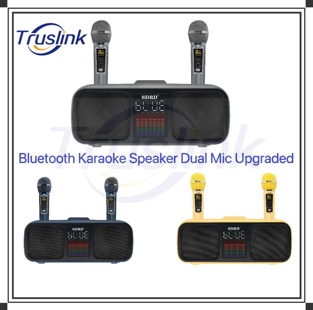 【SG Seller】Truslink Portable Home KTV Kit with Wireless Dual Microphone ...