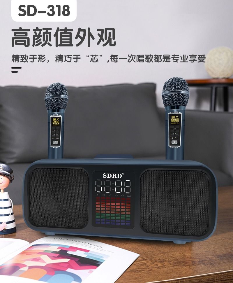 【SG Seller】Truslink Portable Home KTV Kit with Wireless Dual Microphone ...
