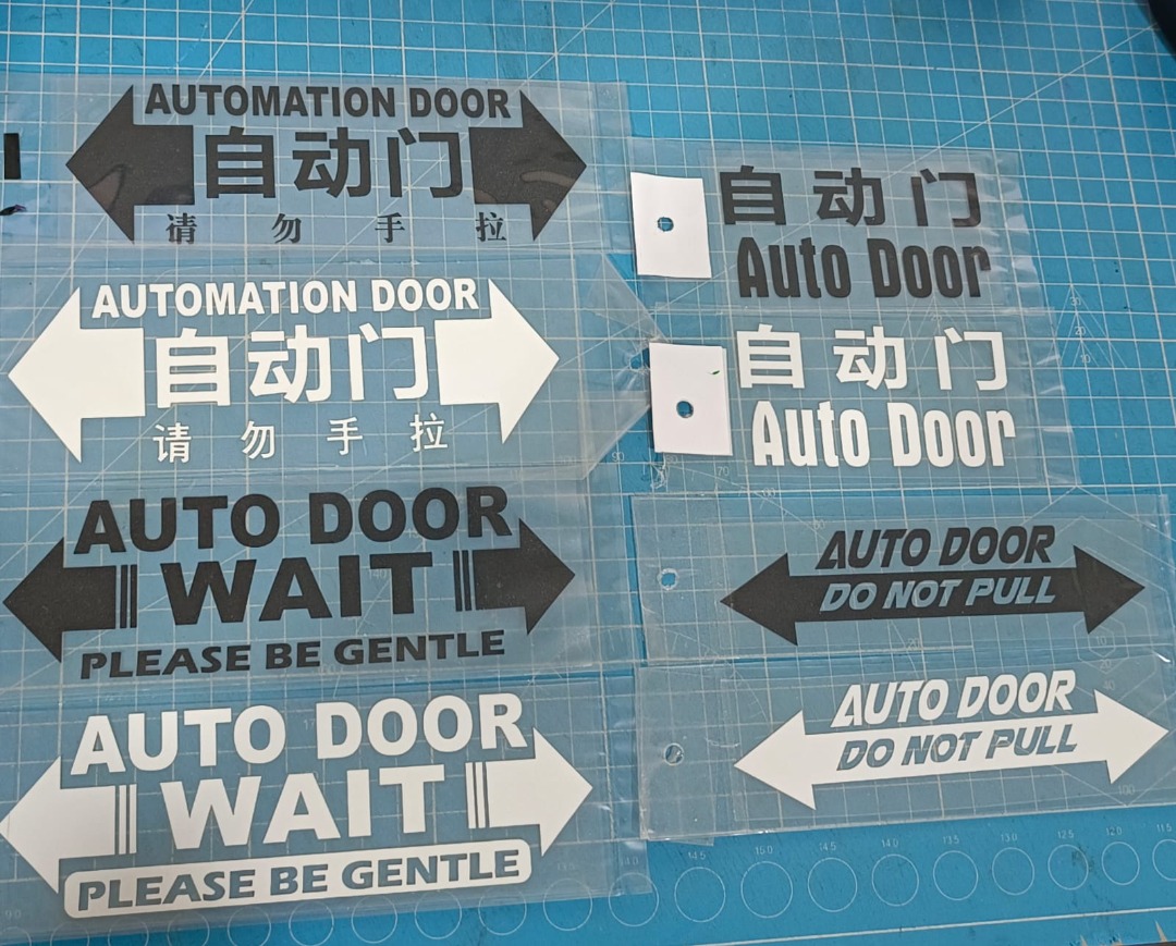 [SG SHOP SELLER] 1pcs Automatic Door Sticker Car Auto Door Sticker Car ...