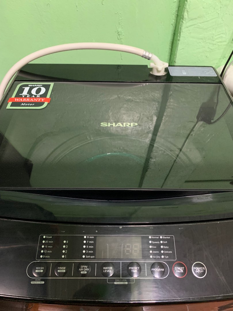 Sharp 8 kilos washing machine, TV & Home Appliances, Washing Machines ...