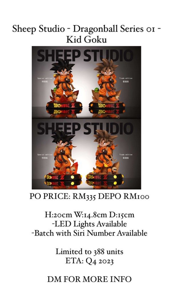 Sheep Studio - Dragonball - Kid Goku, Hobbies & Toys, Toys & Games on ...