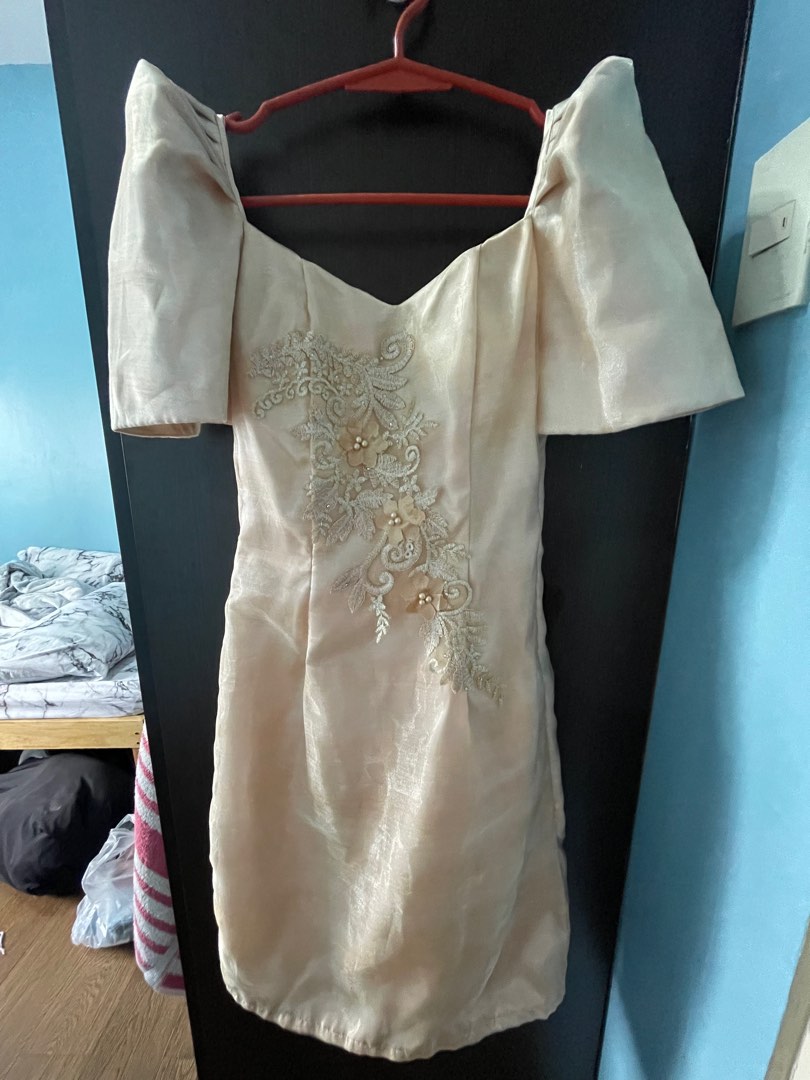Short Filipiniana Dress, Women's Fashion, Dresses & Sets, Traditional ...