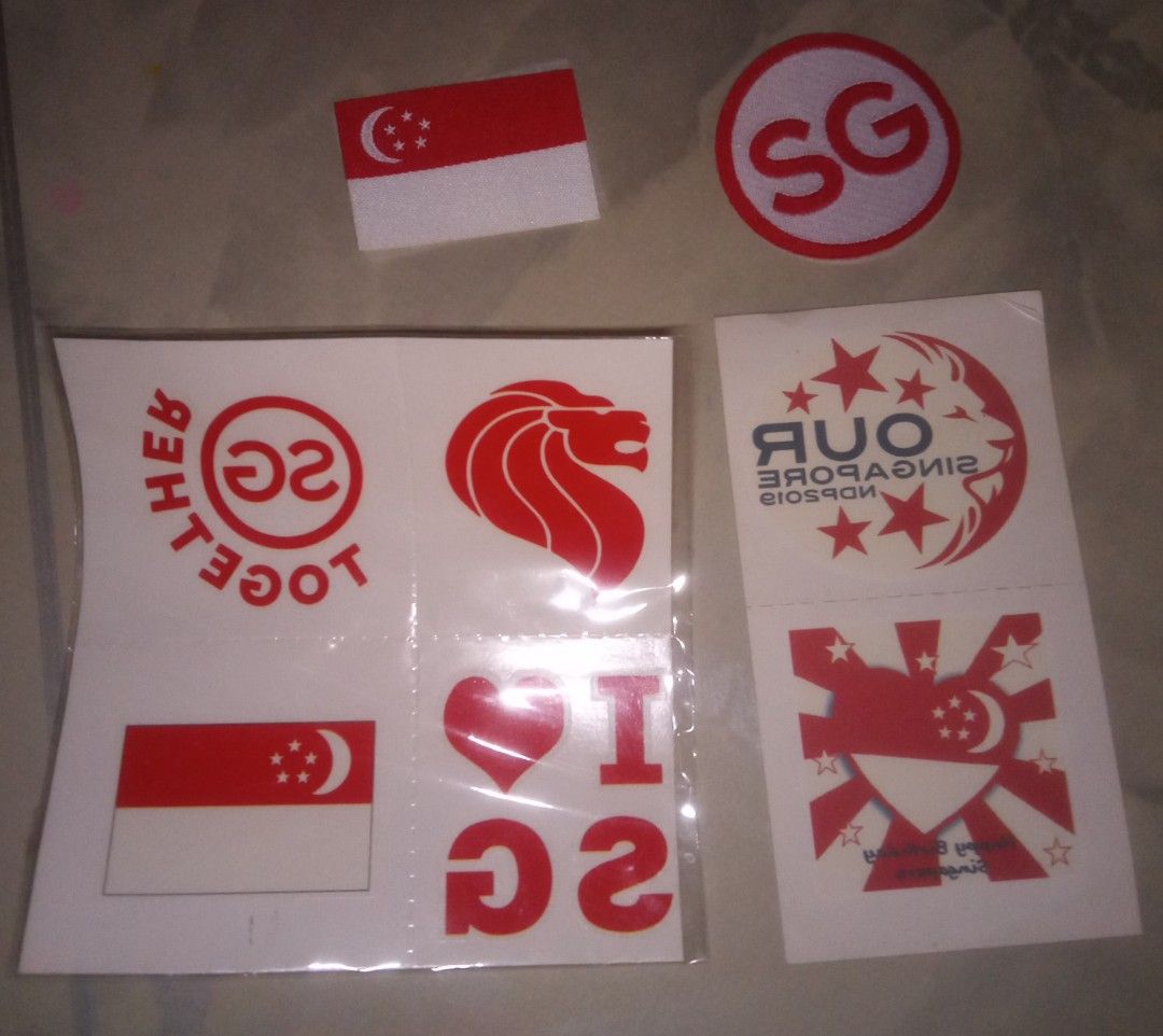 Singapore SG face Stickers and not face sticker All for $2, Hobbies ...