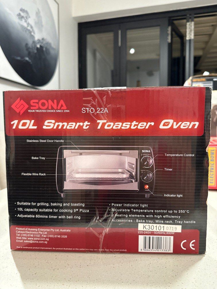 Sona 10L Smart Toaster Oven, TV & Home Appliances, Kitchen Appliances ...