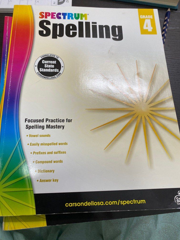 Spectrum spelling grade 4, 興趣及遊戲, 書本 & 文具, 兒童書籍 - Carousell