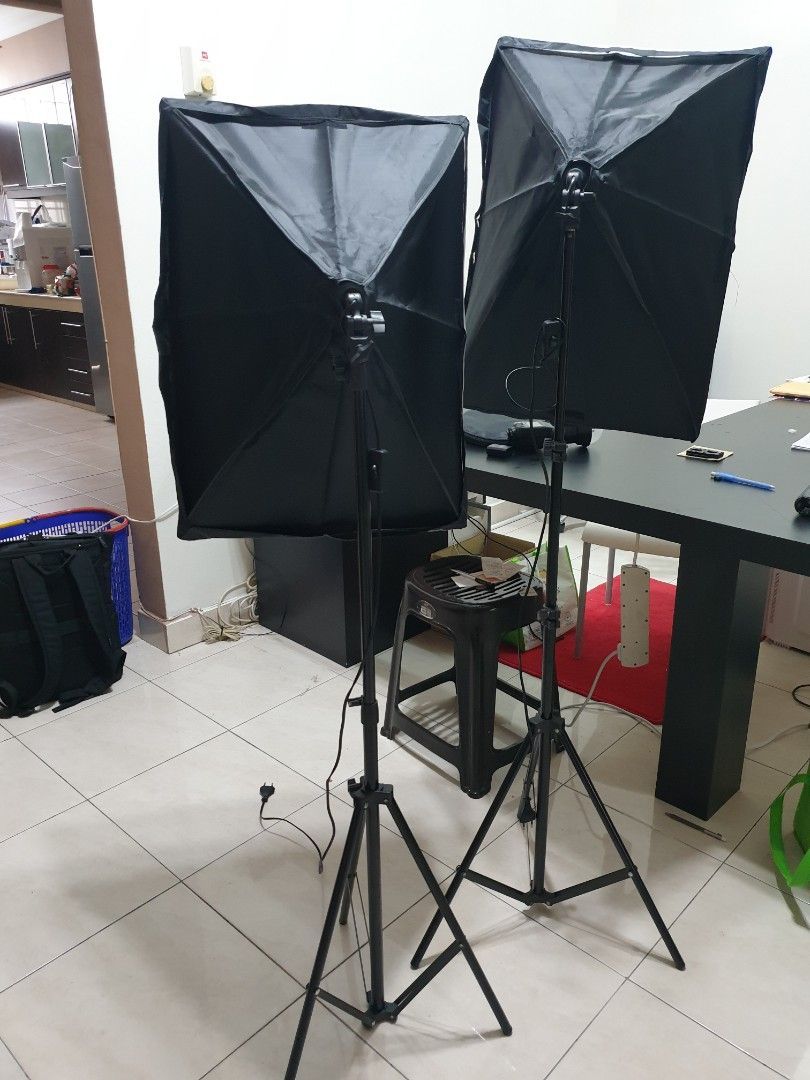 Studio light lighting lights stand live video photography 60w 6500k ...