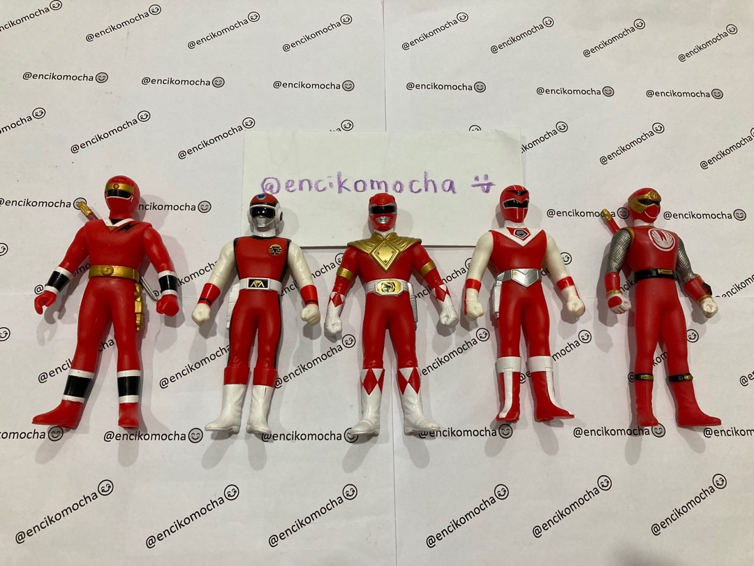 Super Sentai Power Rangers MMPR Sofubi Flashman Maskman Red Ranger ...