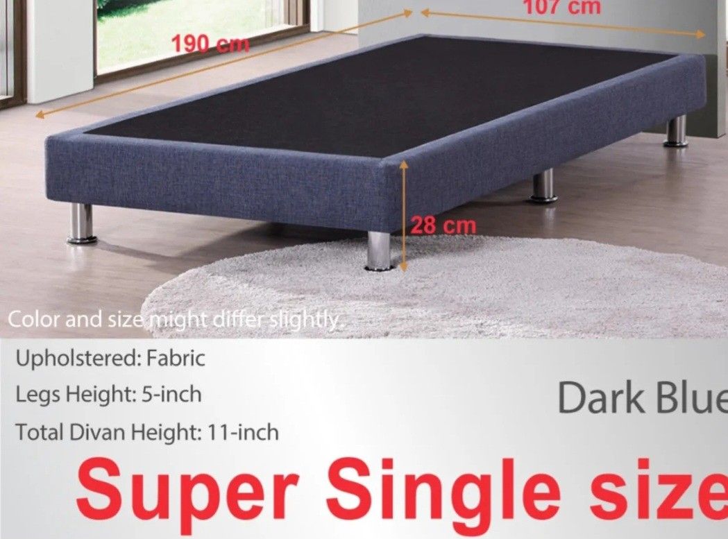 Super Single Divan Bed Base, Furniture & Home Living, Furniture, Bed ...