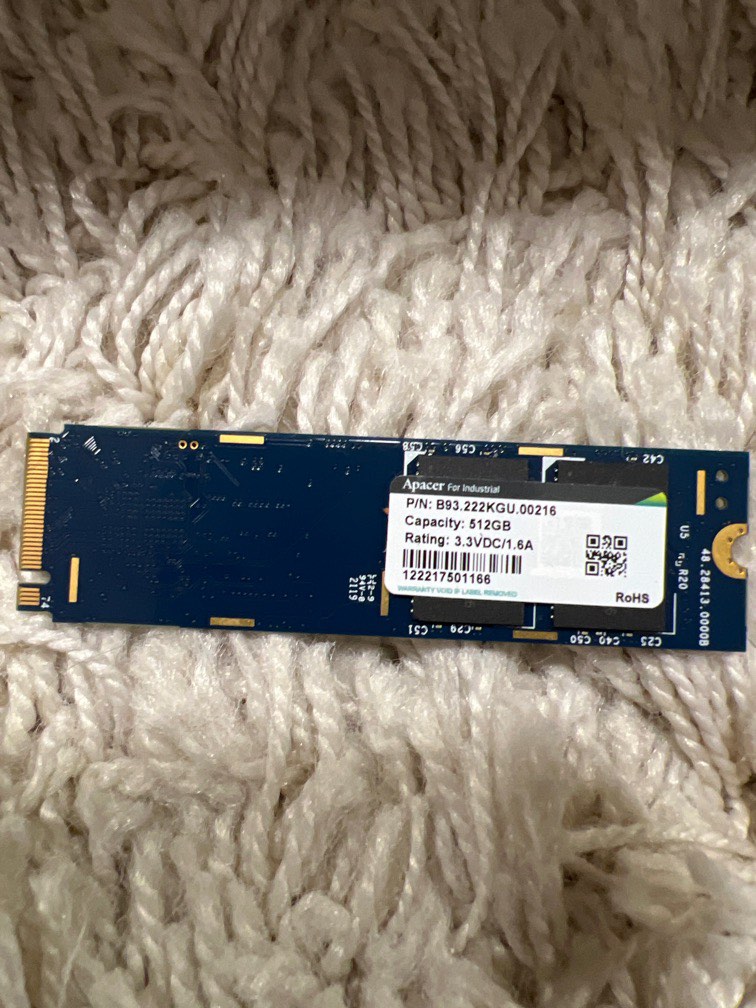 Taiwan made SSD Apacer 512 GB PCIe /SATA, Computers & Tech, Parts ...