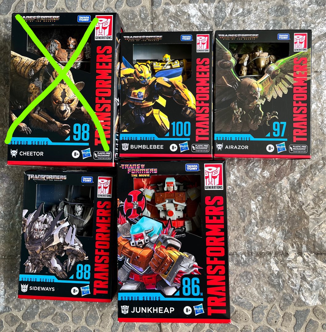 Transformers Studio Series Rise of the Beasts: Bumblee, Cheetor, Air ...