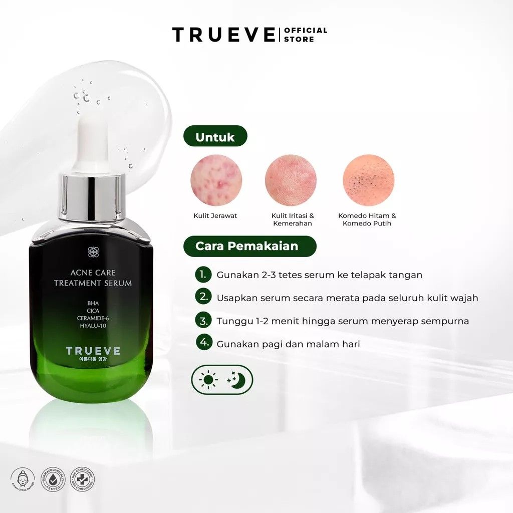 TRUEVE Acne Care Treatment Serum (BHA + SALICARE (Salicylic Acid ...