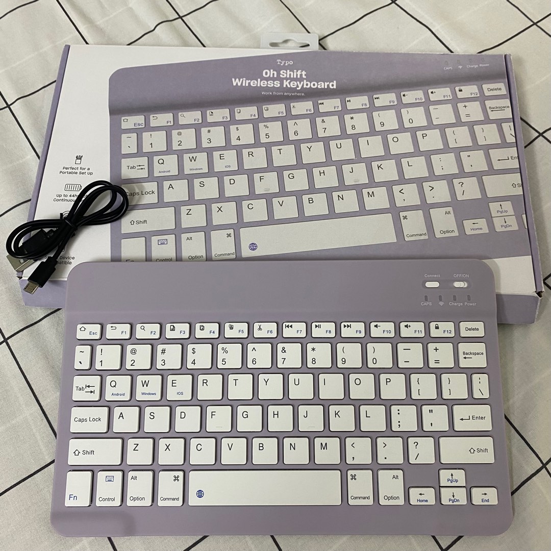 Typo Pastel Purple On Shift Wireless Keyboard, Computers & Tech, Parts ...