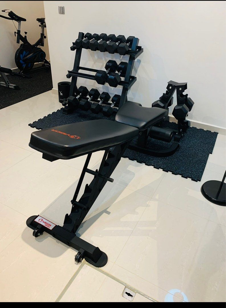 Vigor Gym Bench heavy duty, Sports Equipment, Exercise & Fitness ...