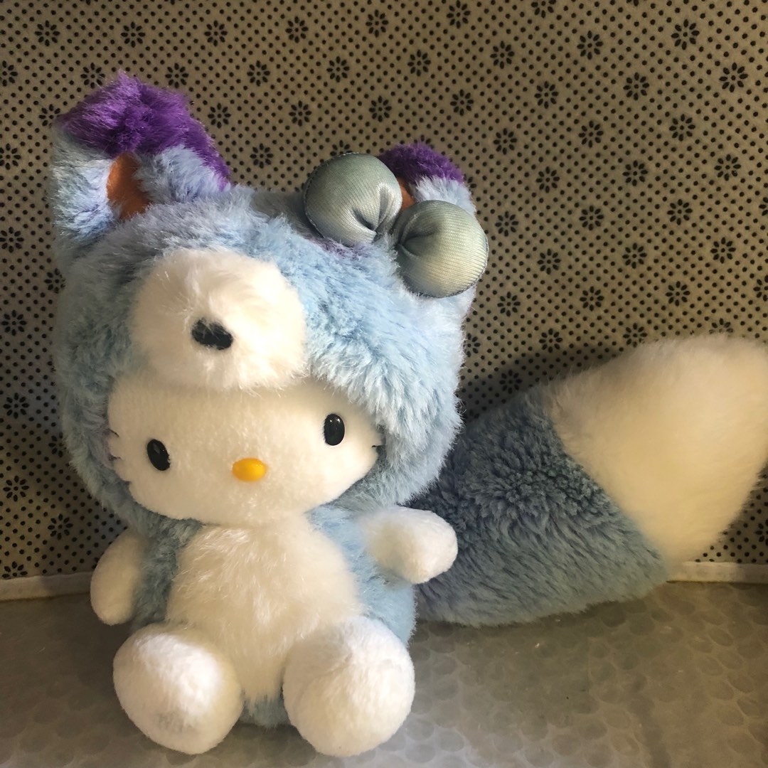 Vintage Hello Kitty Lavender Fox Plush on Carousell