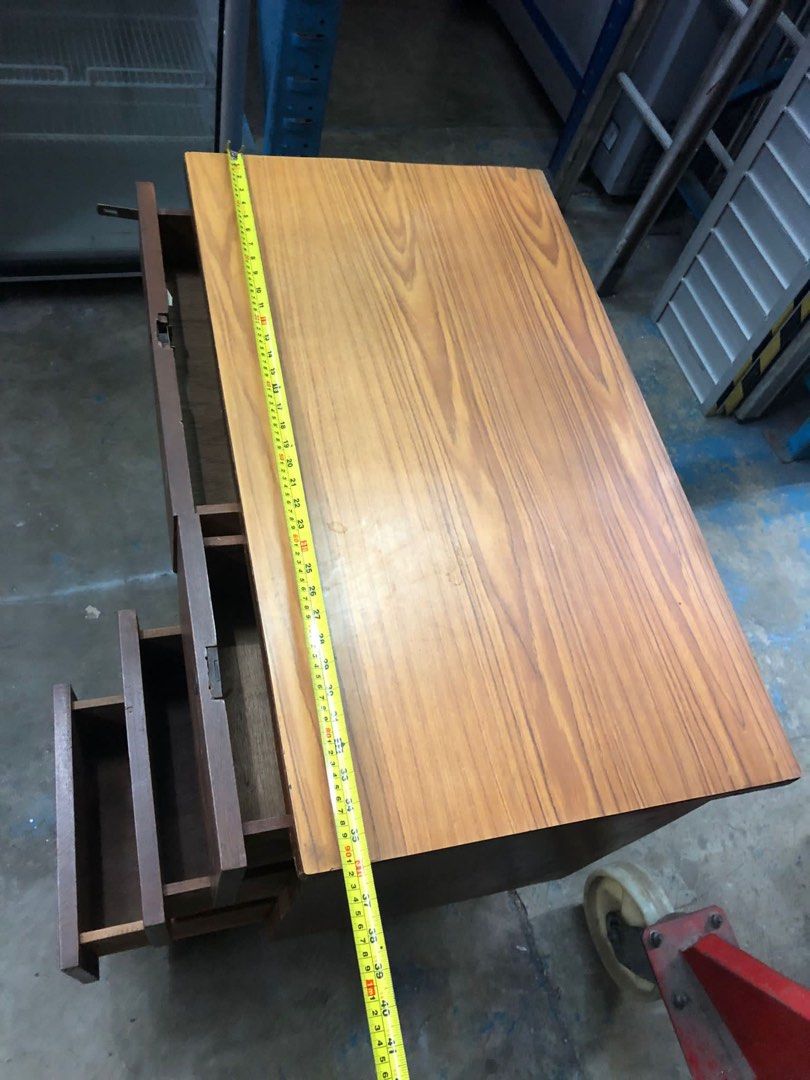 Vintage mid century teakwood pencil leg study table. Use as is or great ...