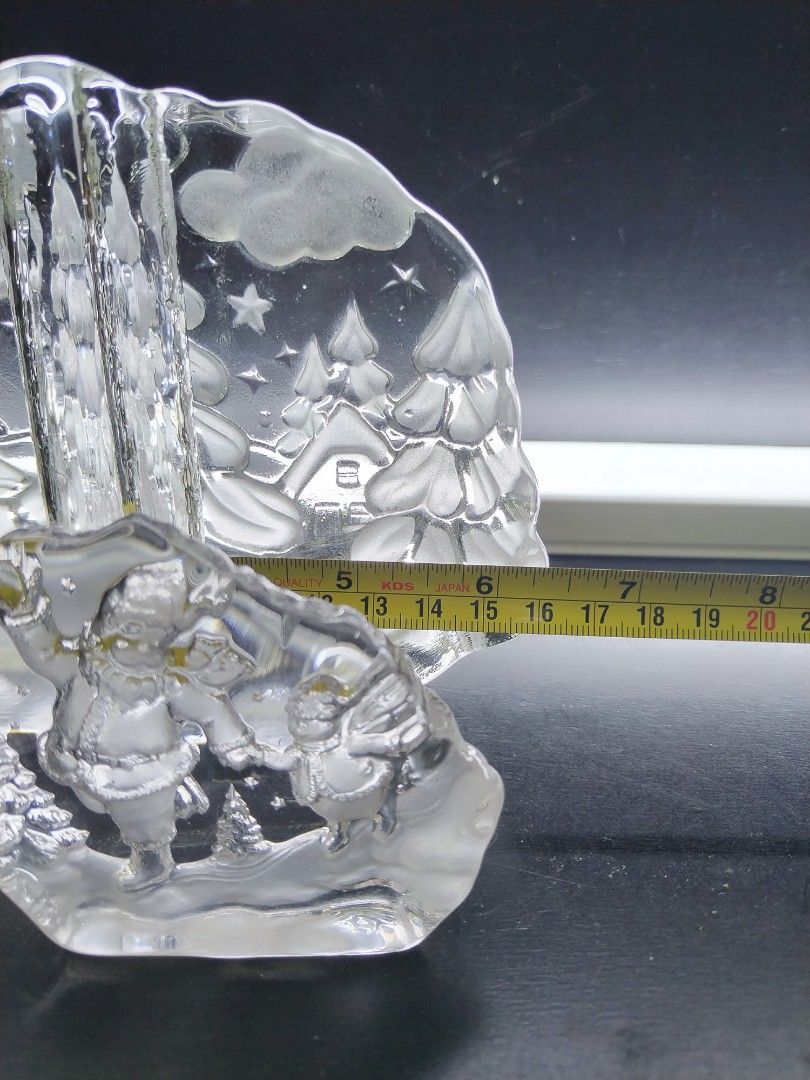 Vintage thick and heavy block glass vase, Furniture & Home Living, Home ...