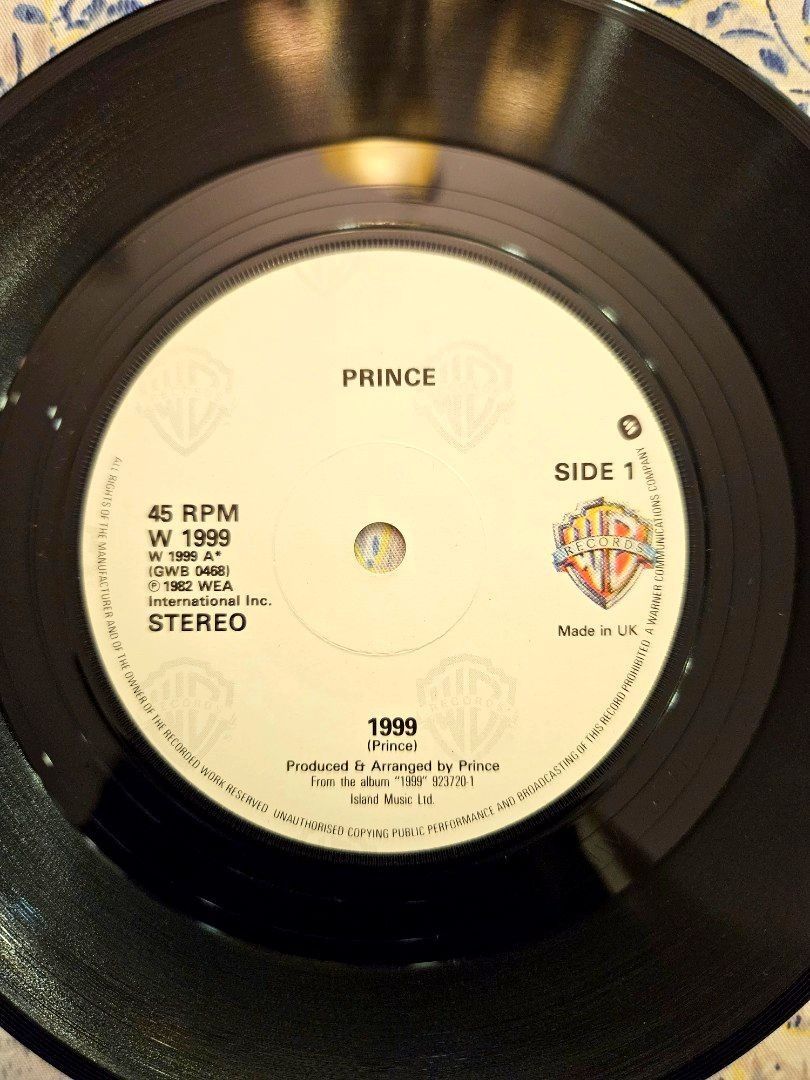 Vinyl Record: Prince - 1999 / Little Red Corvette 7" [Genre: Funk ...