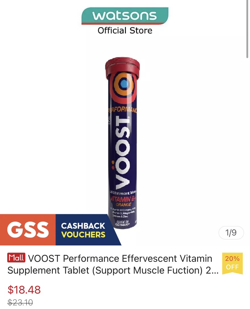 VOOST performance effervescent vitamin supplement tablet (supports ...