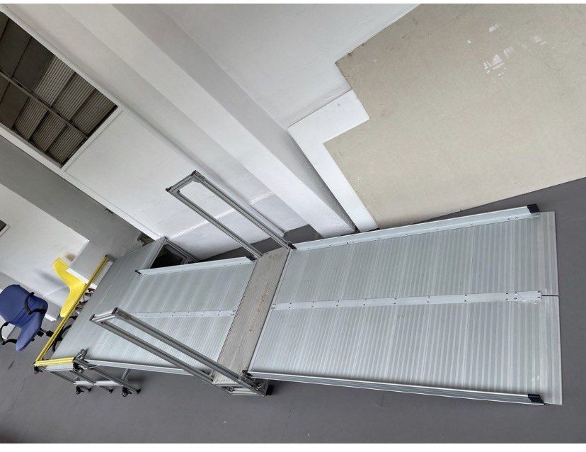 Wheelchair ramp for hdb and steps, Health & Nutrition, Assistive ...
