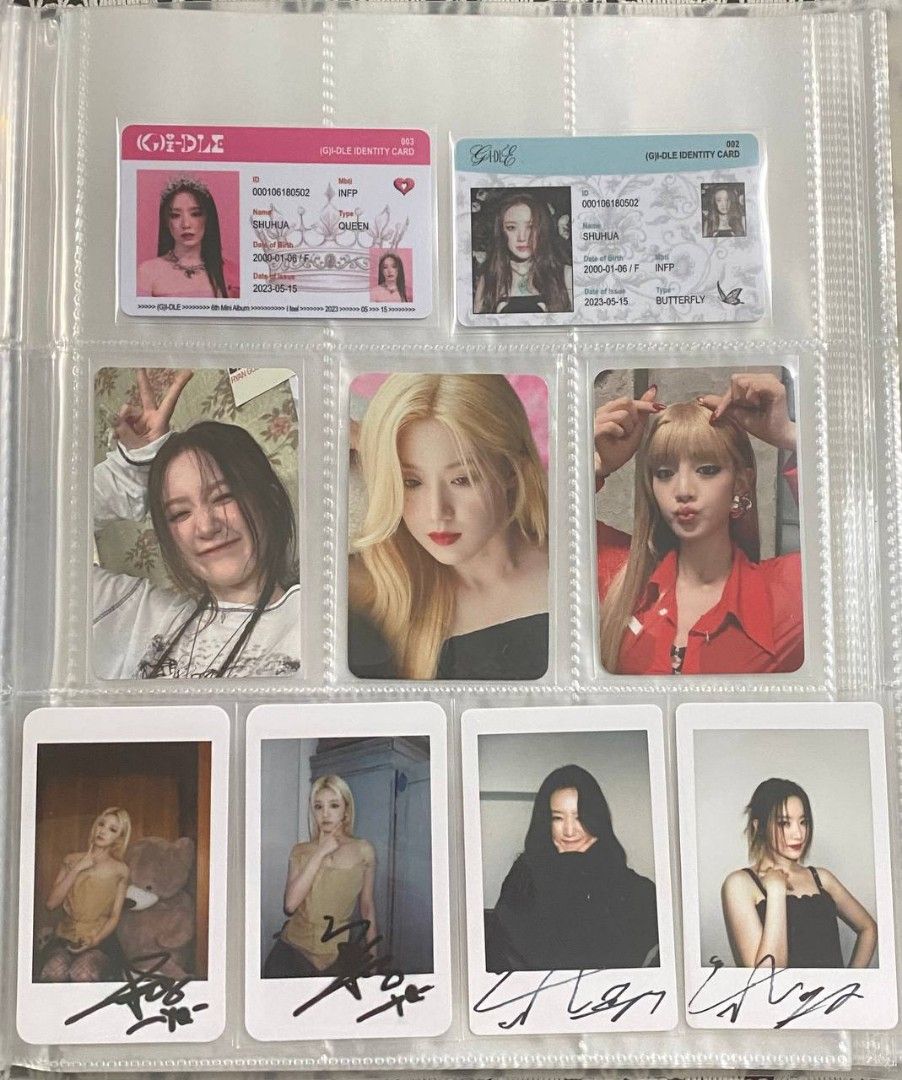 WTS Gidle yuqi & shuhua pcs/ pola/ id card, Hobbies & Toys, Memorabilia ...