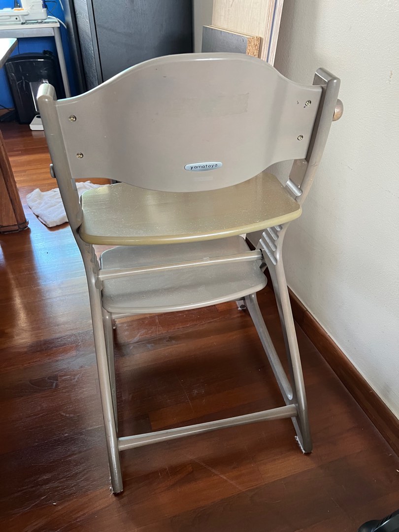 Yamatoya materna high chair grey, Babies & Kids, Baby Nursery & Kids ...