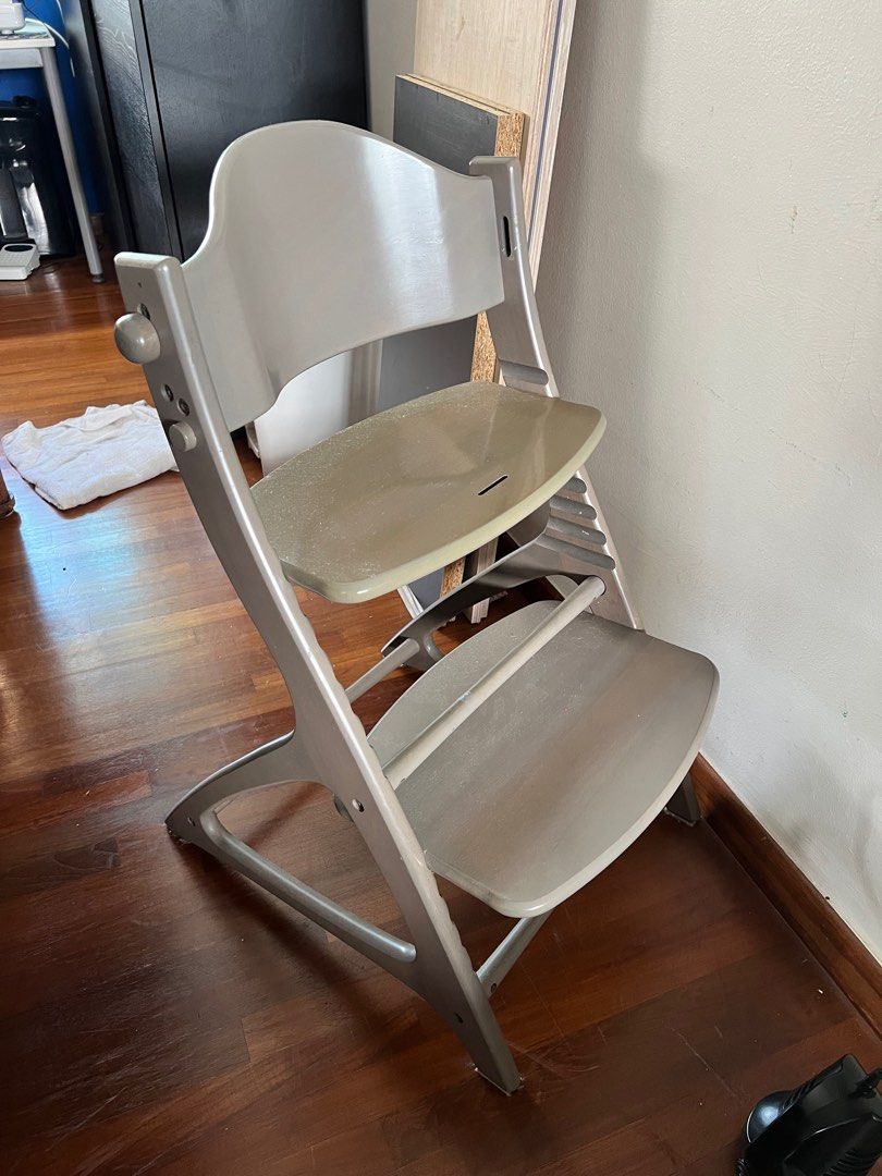 Yamatoya materna high chair grey, Babies & Kids, Baby Nursery & Kids ...