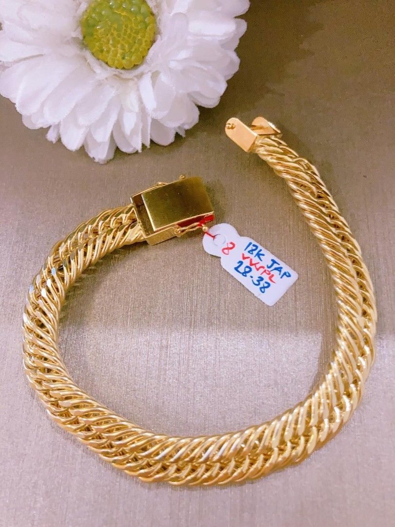 YG Japan Design Double Lock Bracelet 18k Gold, Women's Fashion, Jewelry ...