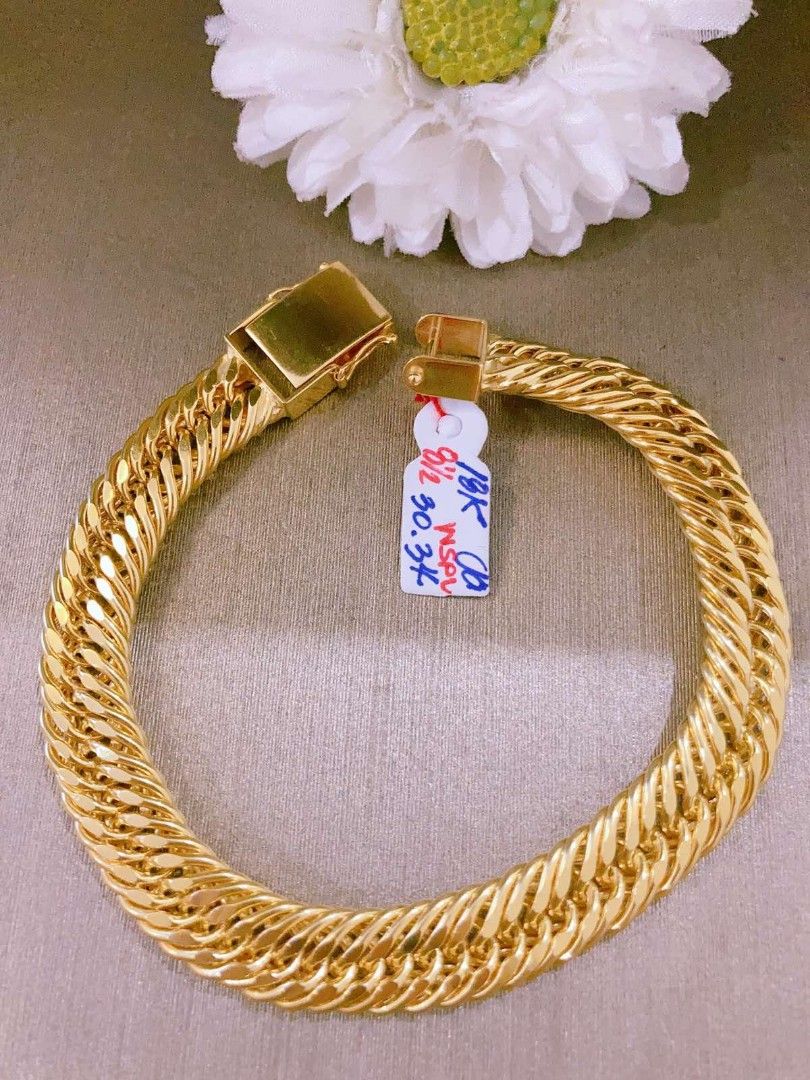 YG Japan Design Double Lock Bracelet 18k Gold, Women's Fashion, Jewelry ...