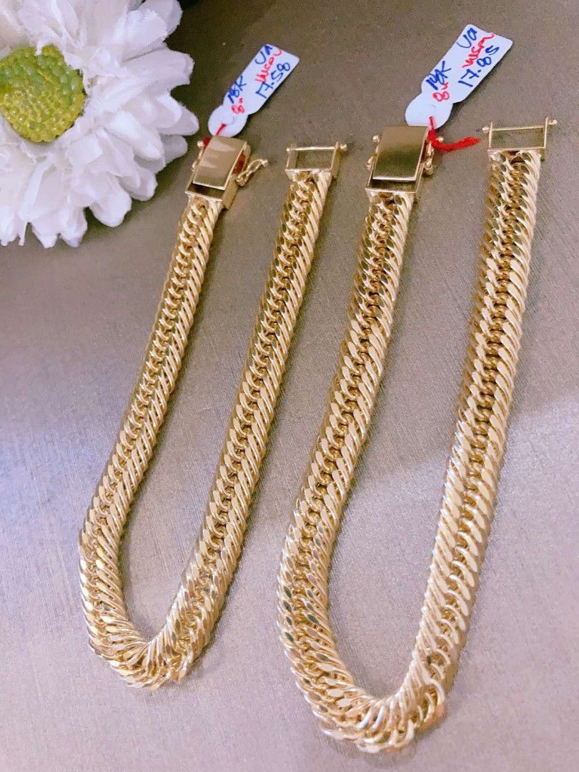 YG Japan Design Double Lock Bracelet 18k Gold, Women's Fashion, Jewelry ...