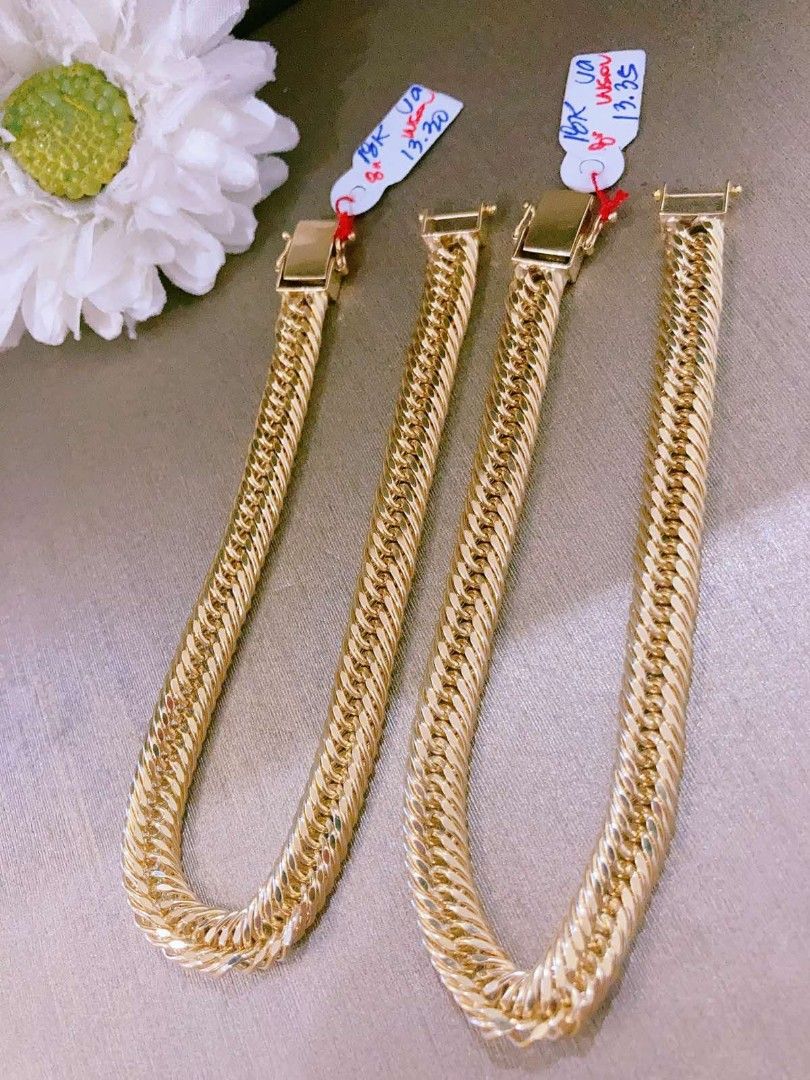 YG Japan Design Double Lock Bracelet 18k Gold, Women's Fashion, Jewelry ...