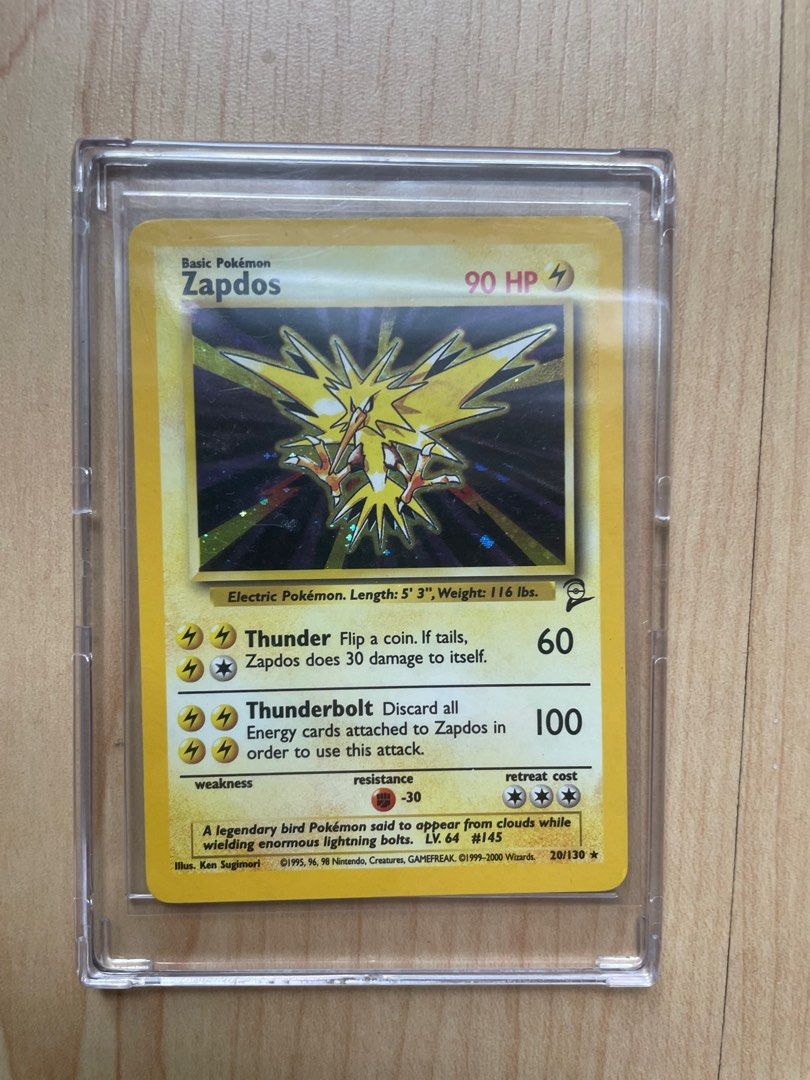 Zapdos Pokemon TCG Base Set 2, Hobbies & Toys, Toys & Games on Carousell