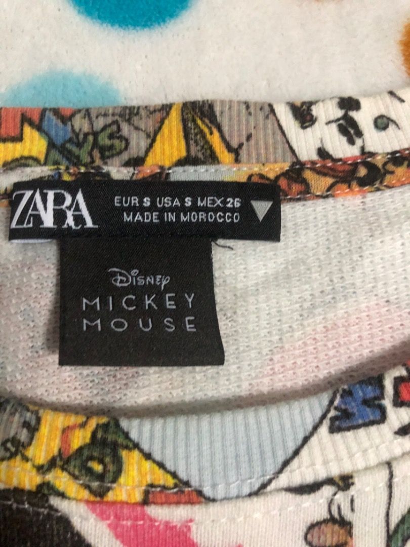 Zara Disney Mickey Mouse Gathered Dress on Carousell