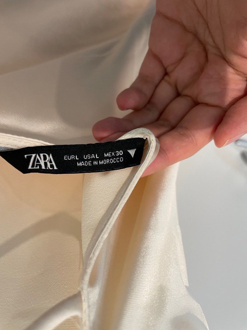 Zara Silk/Satin Dress, Women's Fashion, Dresses & Sets, Dresses on Carousell