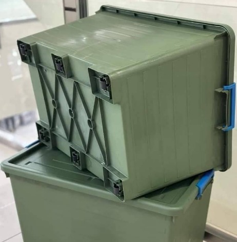 168L PEARL WAVE DURABLE STORAGE BOXES GREEN, Furniture & Home Living ...