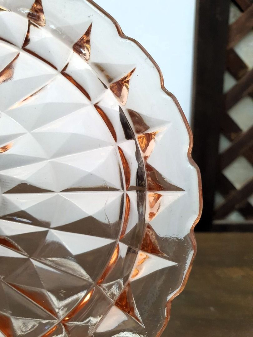 1930s Windsor pattern depression glass oval platter by the Jeanette ...