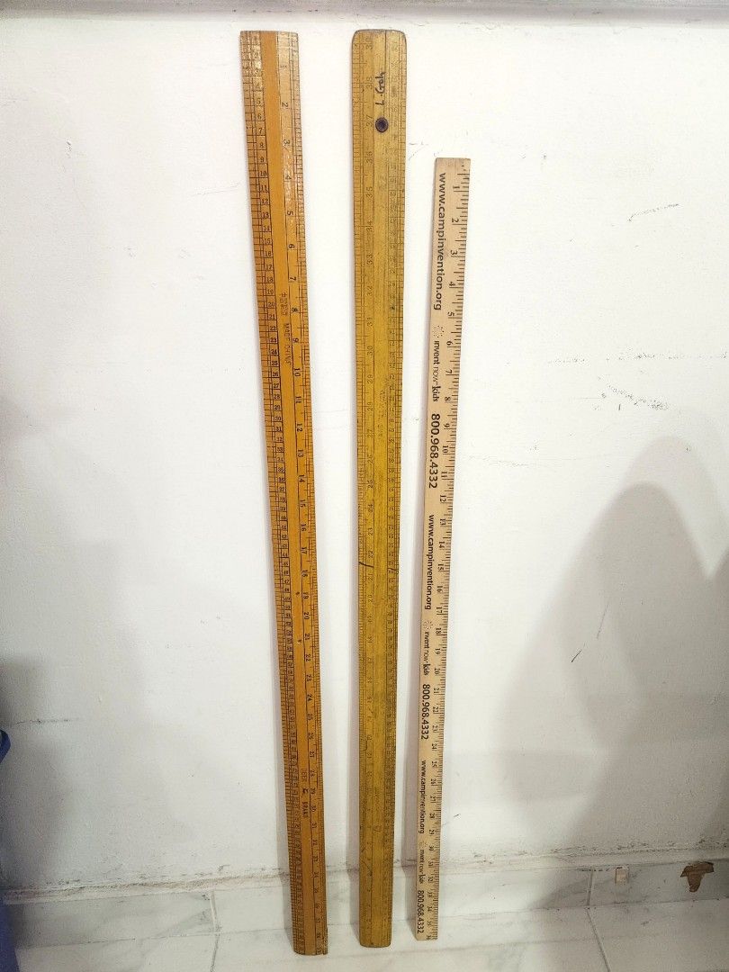 1m Wooden Long Ruler Used for Teaching/ Clothes Making, Hobbies & Toys ...