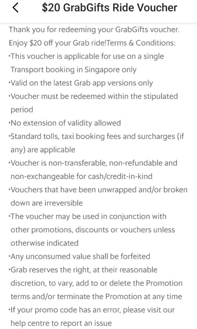 $20 Grab ride/car/transport voucher, Tickets & Vouchers, Vouchers on ...