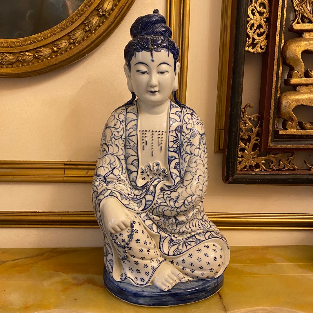 21 inch tall Kuan yin porcelain, Furniture & Home Living, Home Decor, Other Home Decor on Carousell