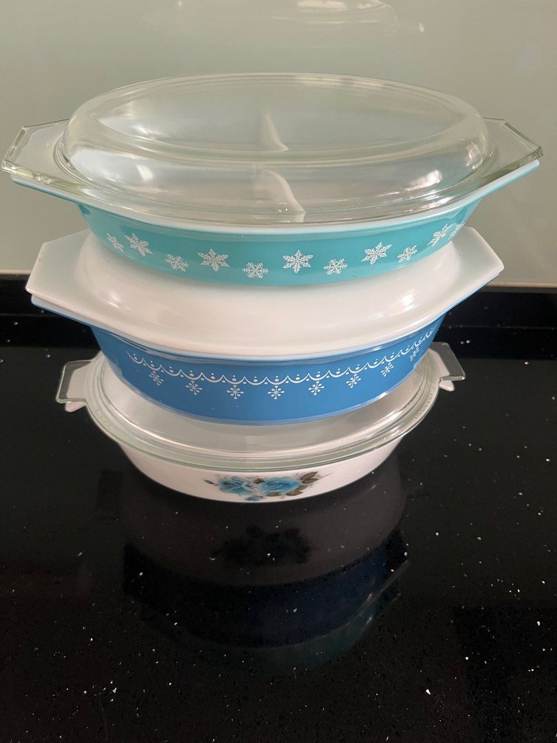 2 Vintage Pyrex, 1 Phoenix oval casseroles, Furniture & Home Living ...