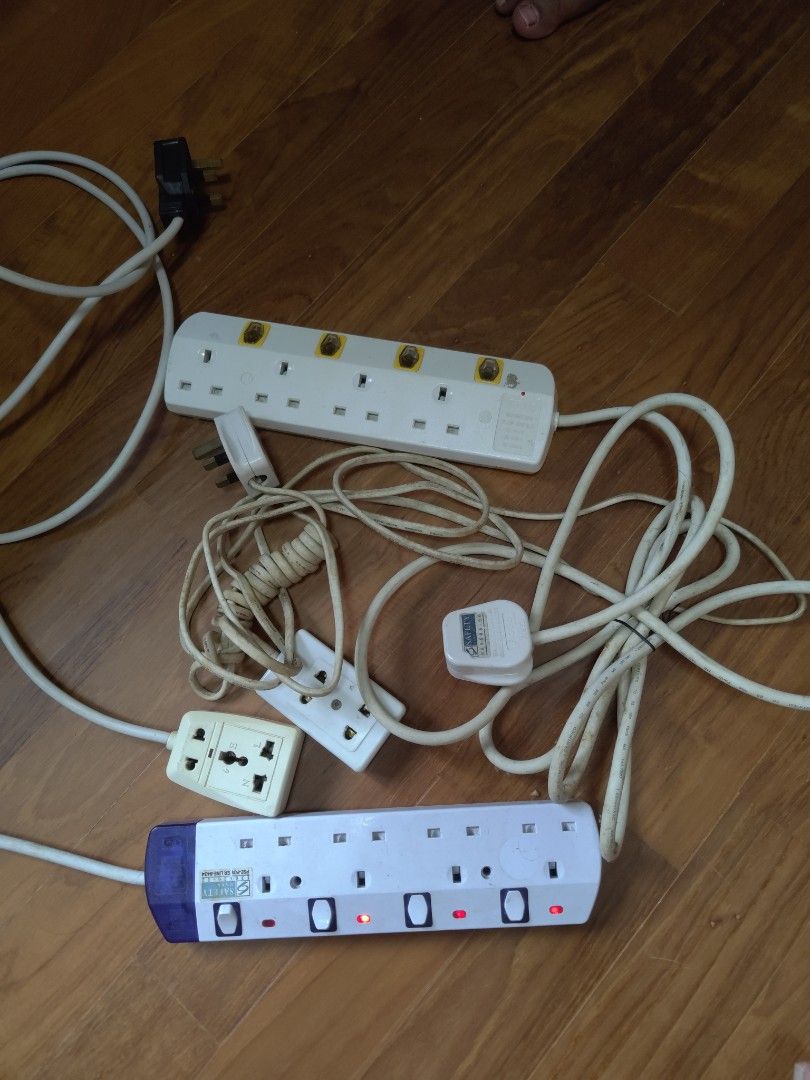 4 Extension Plug Assorted, TV & Home Appliances, Electrical, Adaptors ...