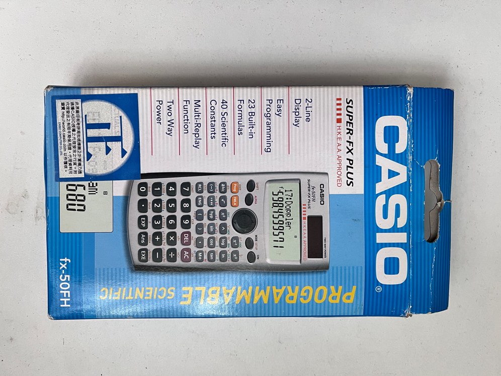 Casio fx-50FH計數機, 電腦＆科技, 商務用科技產品 - Carousell
