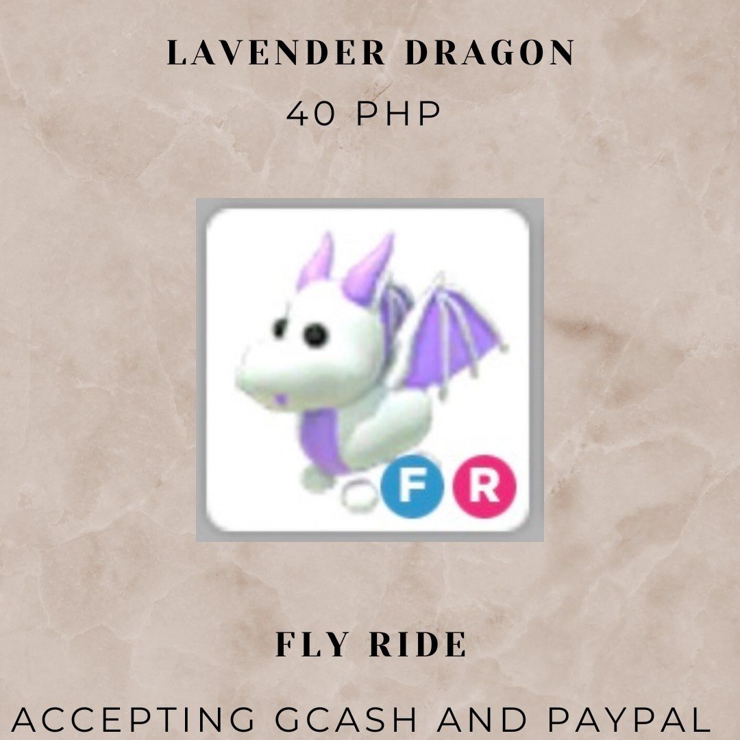 Adopt Me Pets | Lavender Dragon, Video Gaming, Gaming Accessories, In ...
