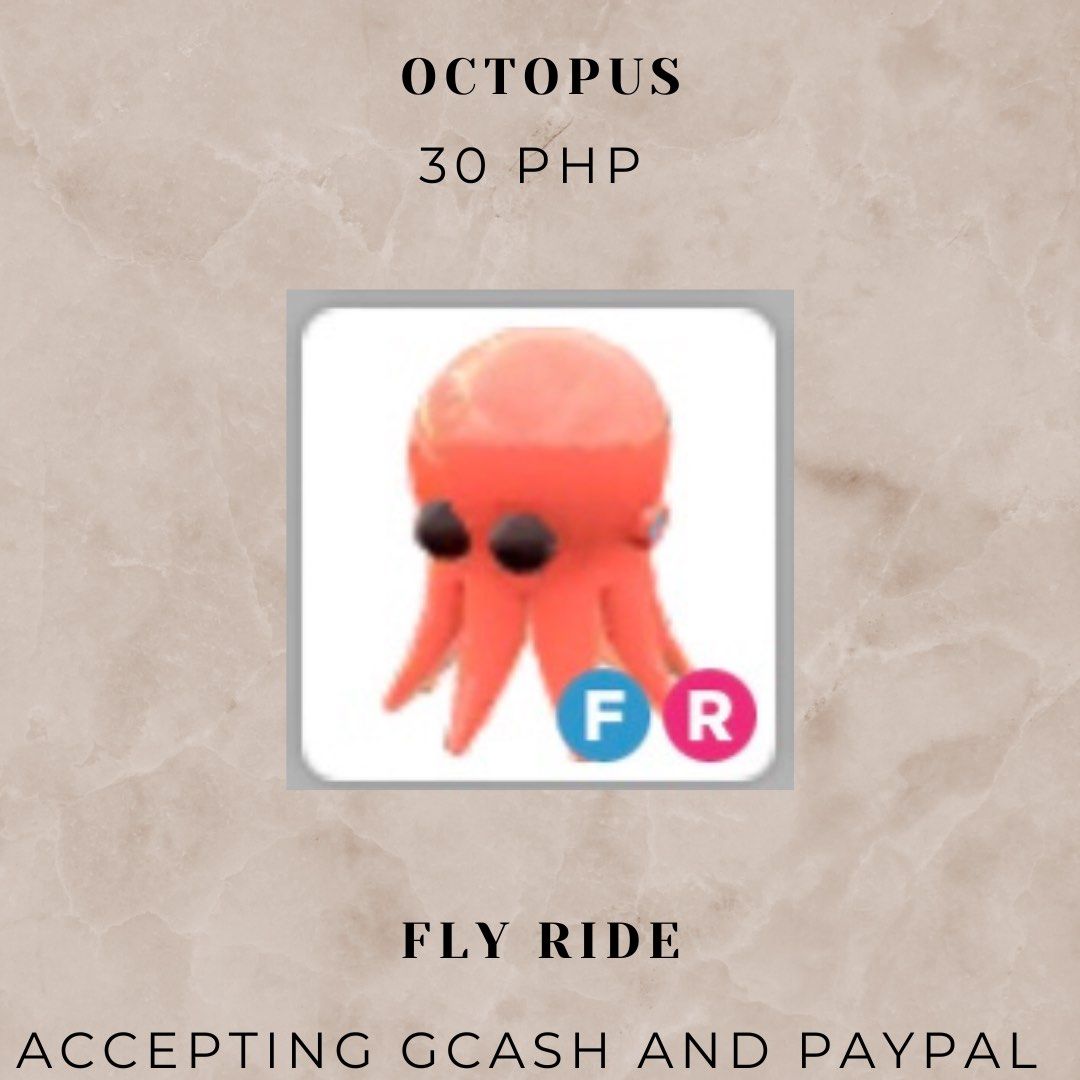 Adopt Me Pets |Octopus, Video Gaming, Gaming Accessories, In-Game ...