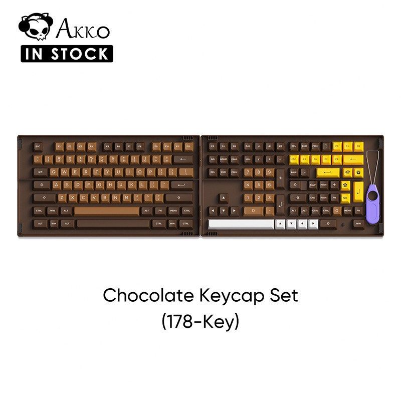 Akko Chocolate Keycaps, Computers & Tech, Parts & Accessories, Computer ...
