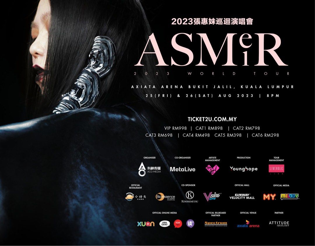 aMei ASMEIR concert Ticket KL 25 Aug 2023, Tickets & Vouchers, Event ...