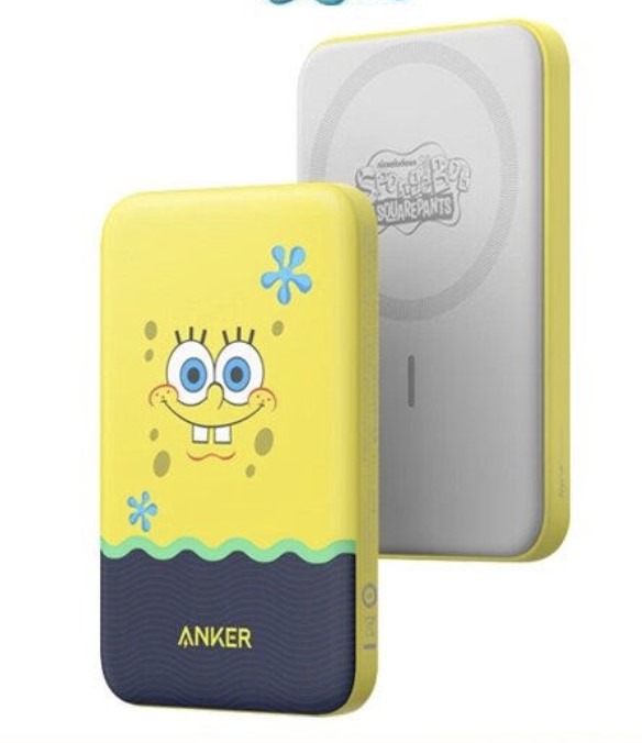 Anker SpongeBob MagGo Lightweight Magnetic Wireless Powerbank, 5000mAh ...