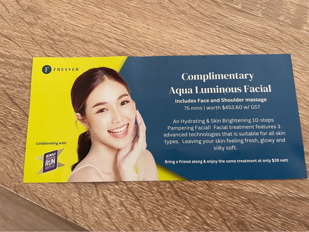 Aqua Luminous Facial includes Face and shoulder massage, Treatment with ...