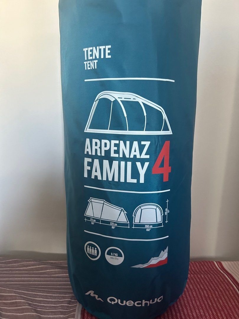Arpenaz Family 4 Camping Tent, Sports Equipment, Hiking & Camping on ...