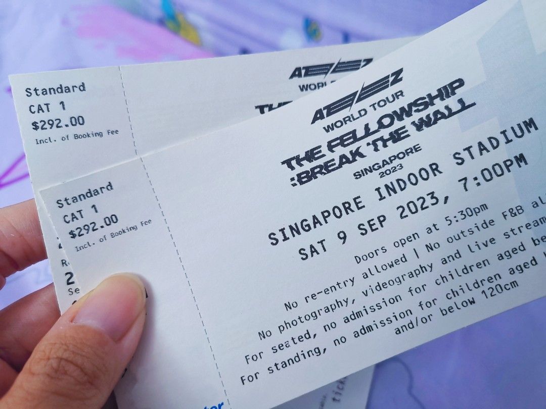 Ateez Concert Cat 1 seated tickets x2, Tickets & Vouchers, Event Tickets on Carousell