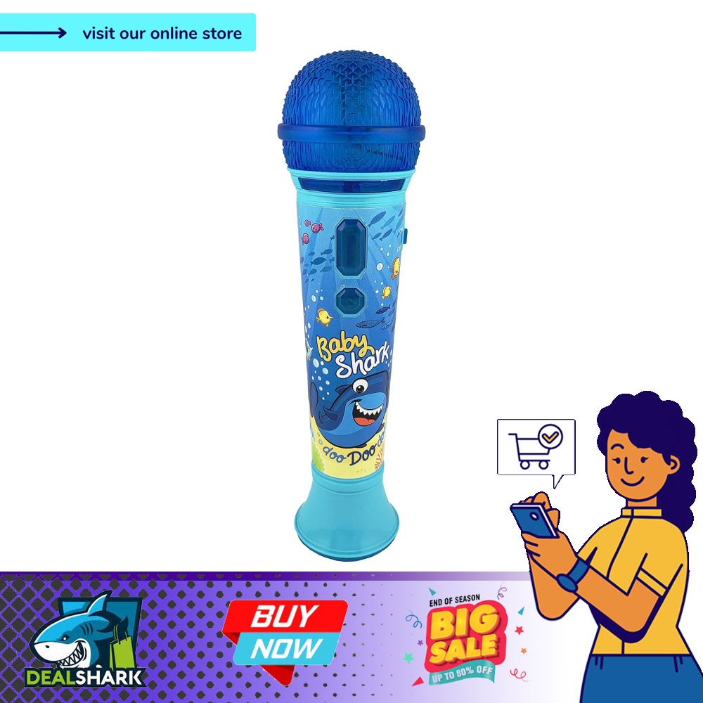 Baby Shark Singalong Microphone for Kids, Toy Microphone with Built-in ...